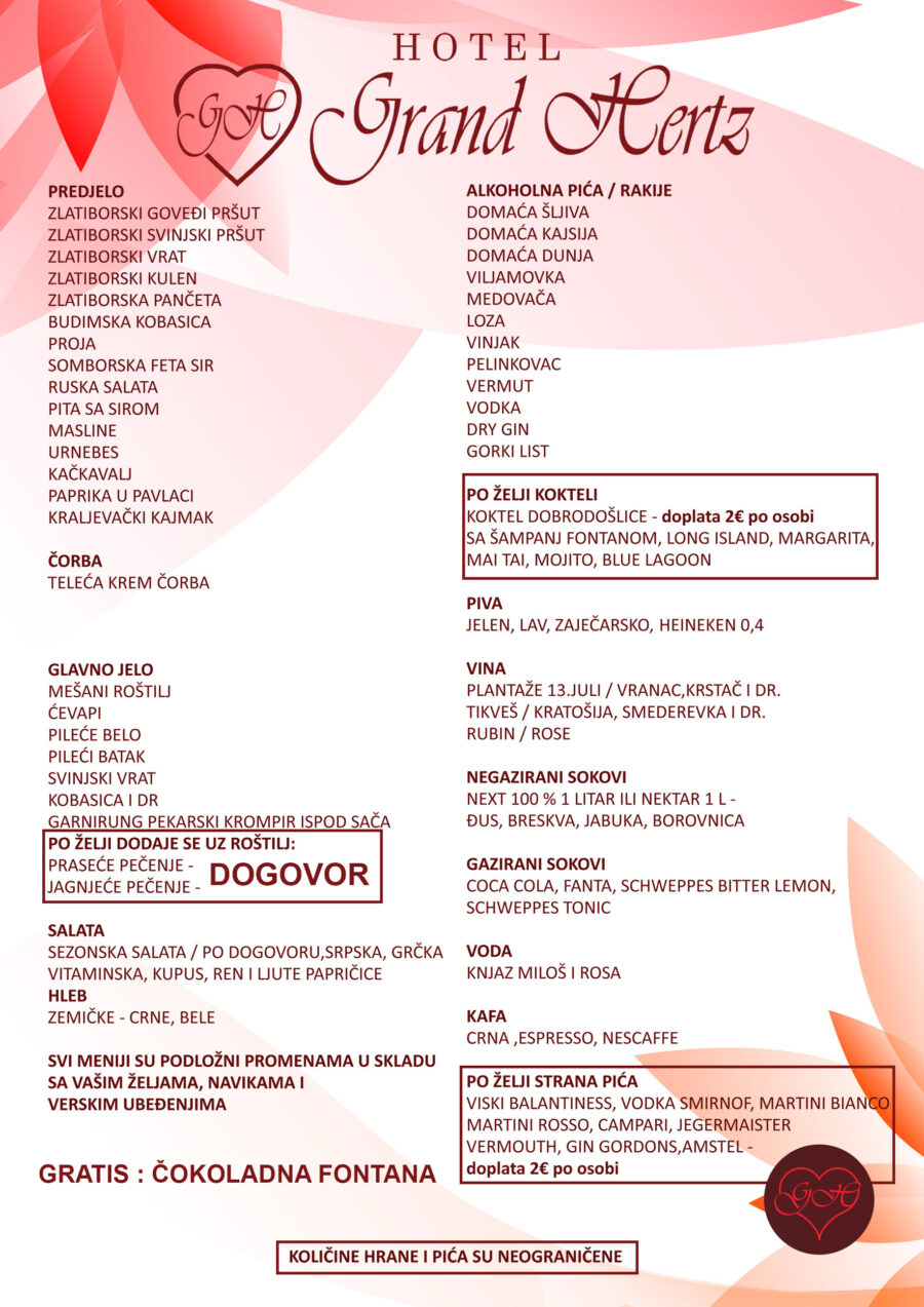 Meni - 1 - Grand Hertz Svečana Sala Beograd